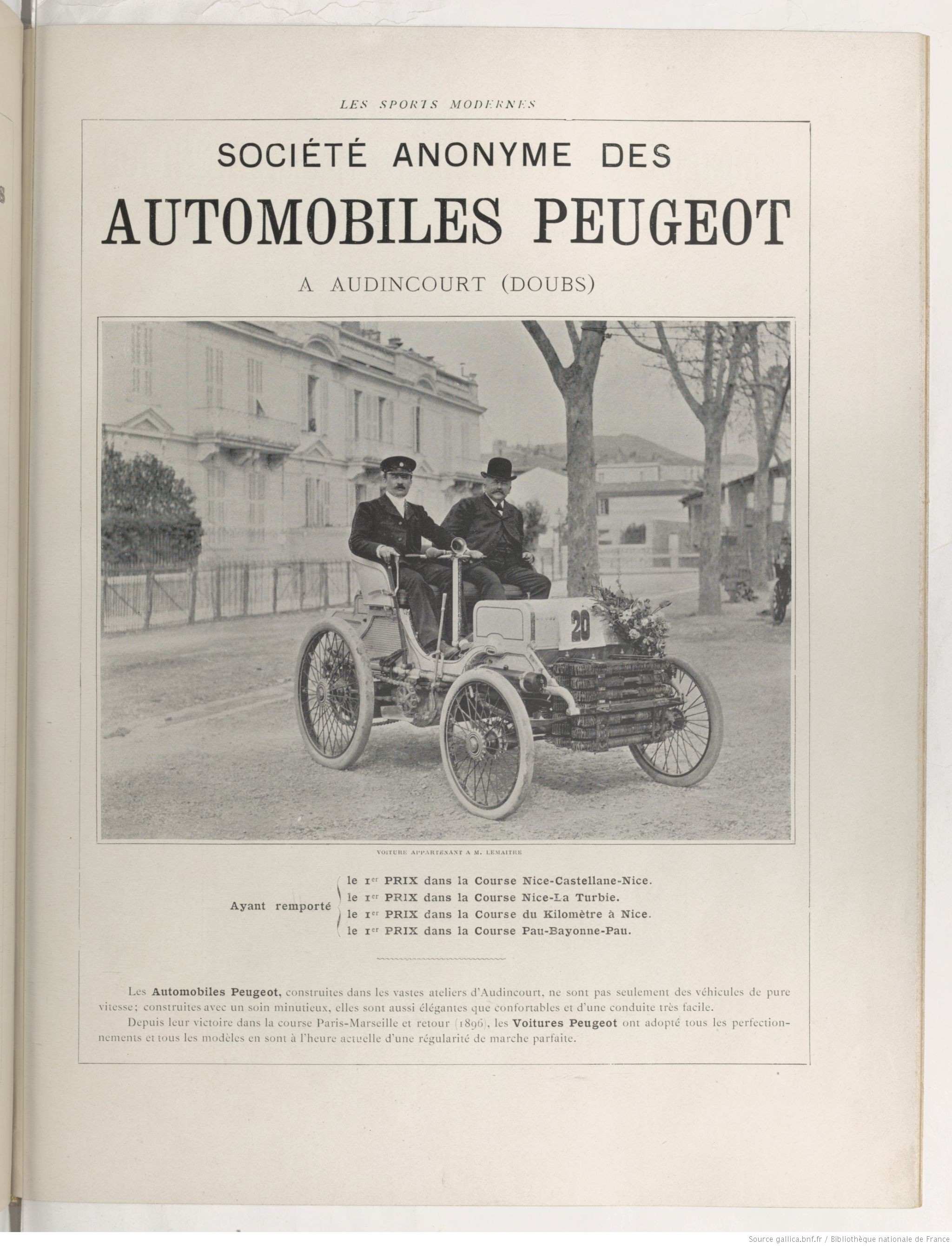 4ème article : Tour de France auto 1899 | Tacot Club Calaisien